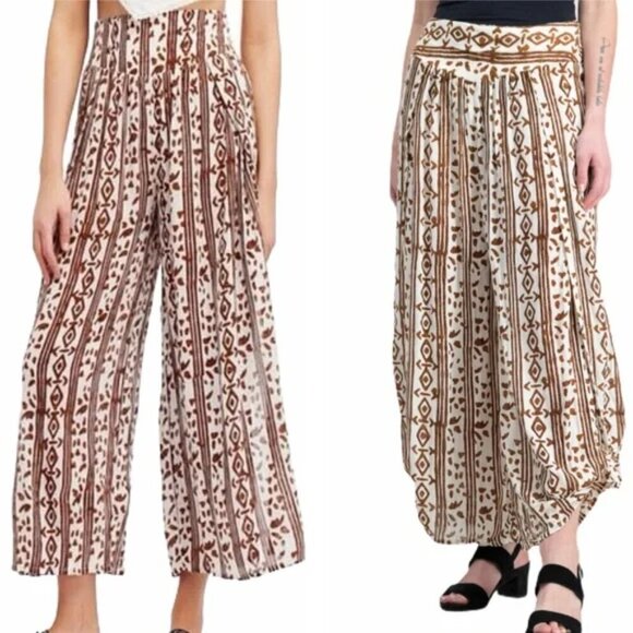Free People | Pants & Jumpsuits | Free People Elena Wide Leg Chocolate ...